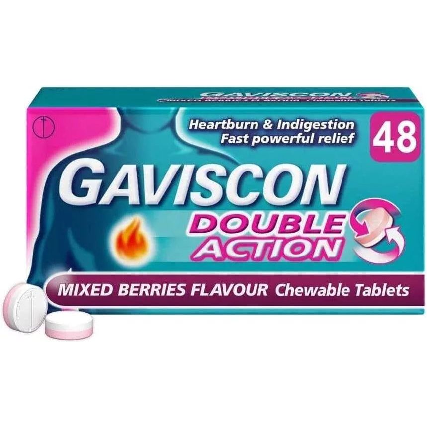 Gaviscon Double Action Tablets 48 Mixed Berries – British Pharmacare