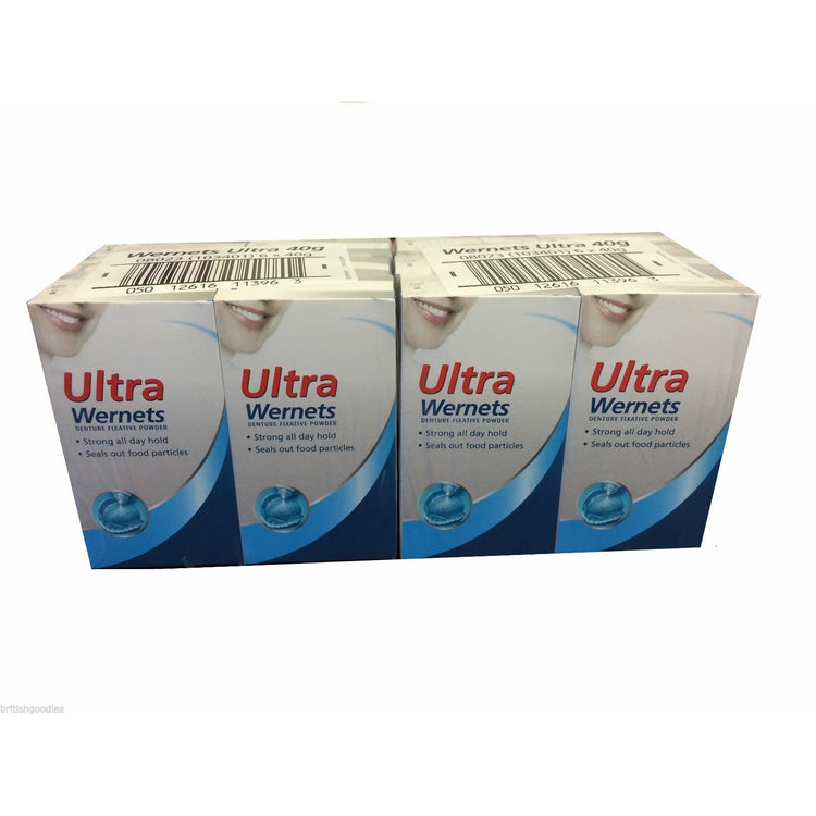 Wernets ULTRA Denture Fixative Powder 40g PACK OF 12 – British Pharmacare