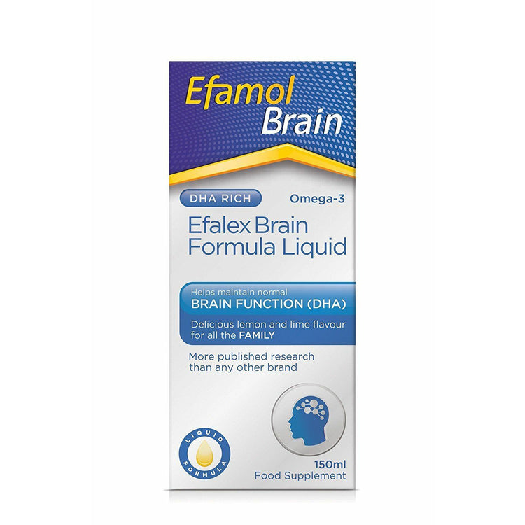 Efamol Efalex Brain DHA Rich Formula Lemon + Lime Flavoured Liquid Ome ...