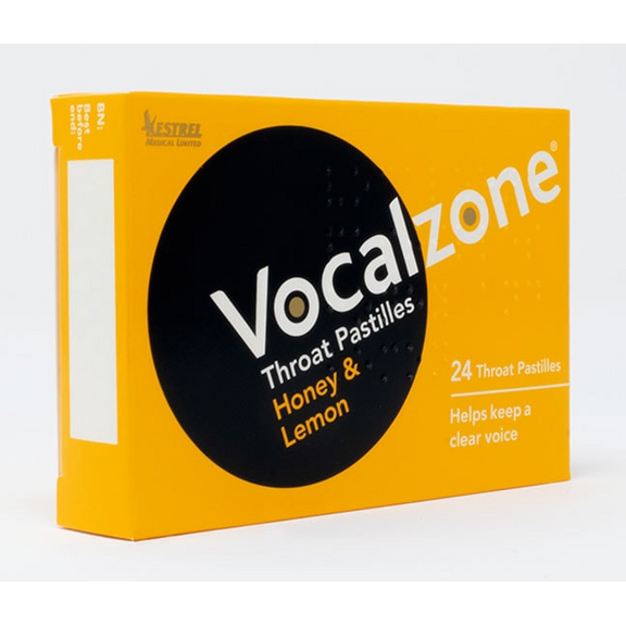 Vocalzone Throat Pastilles Honey & Lemon - 24 Pastilles – British ...